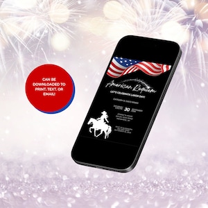 Cowboy Carter Invitation, 4th of July Invite, American Requiem Theme ...