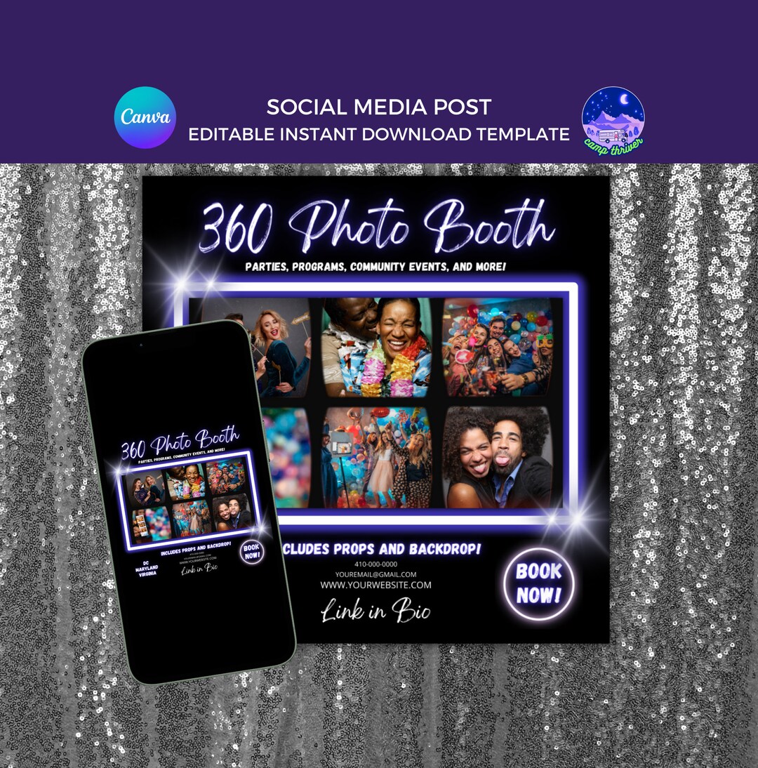 Photo Booth Social Media Post, Party Rental Social Media Post, Event ...