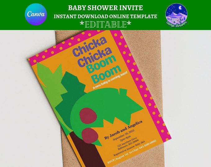 Customized Printable Chicka Chicka Boom Boom Inspired Party Package ...