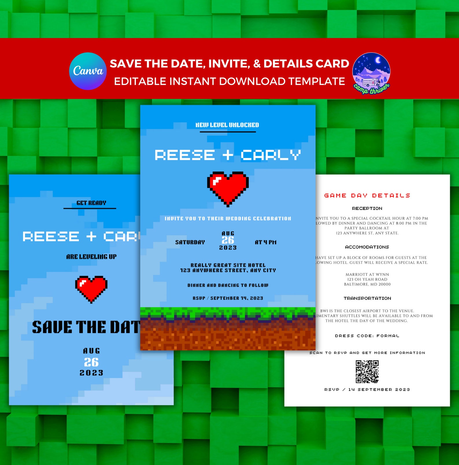 Video Game Wedding Invitation, Gamer Wedding Invitation, Nerdy Wedding ...