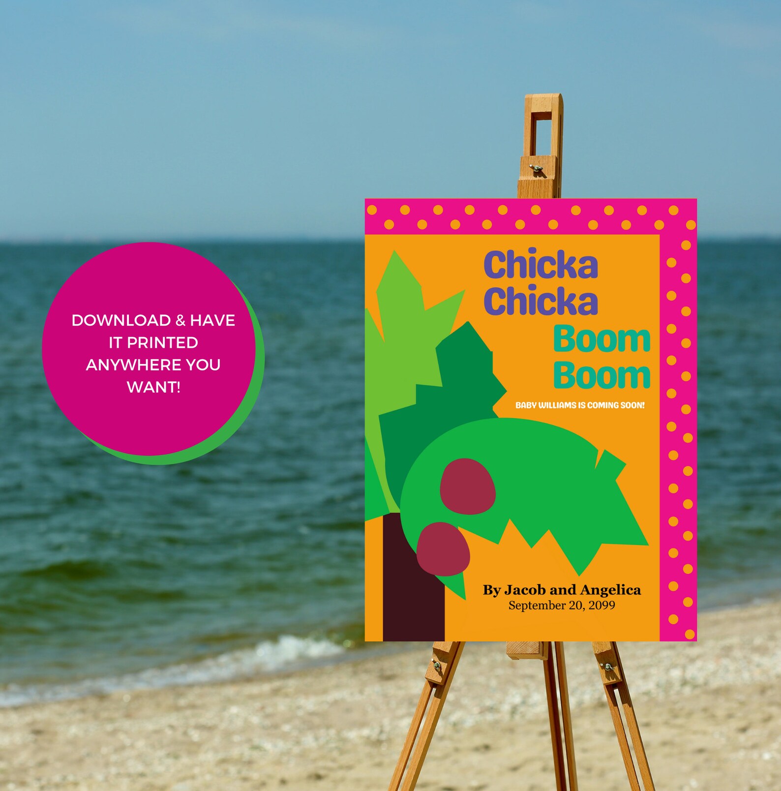 Chicka Chicka Boom Boom Welcome Sign, Storybook Welcome Sign, Book Baby ...