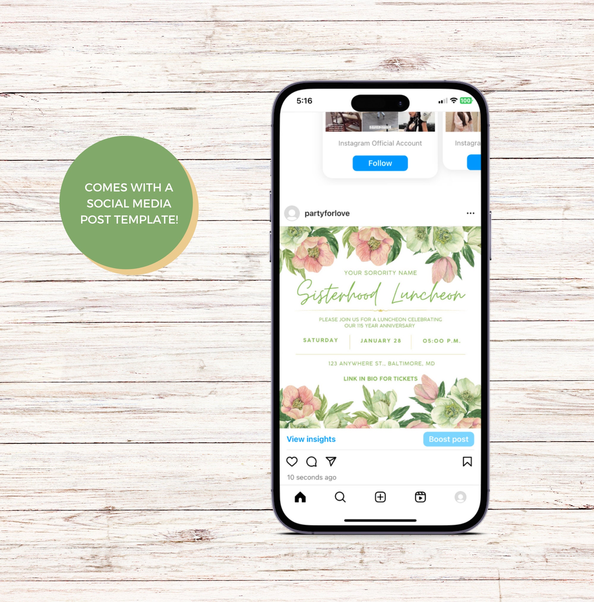 Sorority Flyer, Sorority Template, AKA Invitation, Sorority Invitation ...