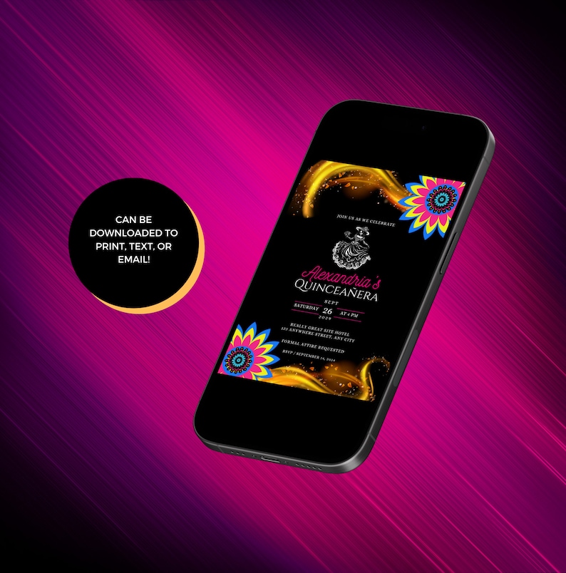 Gothic Day of the Dead Quinceanera Invite, Sweet 16, Halloween (digital ...