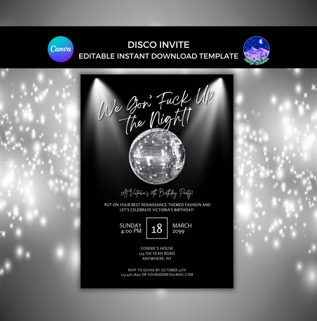 Renaissance Birthday Invitation, Hip Hop Birthday, Renaissance Birthday ...