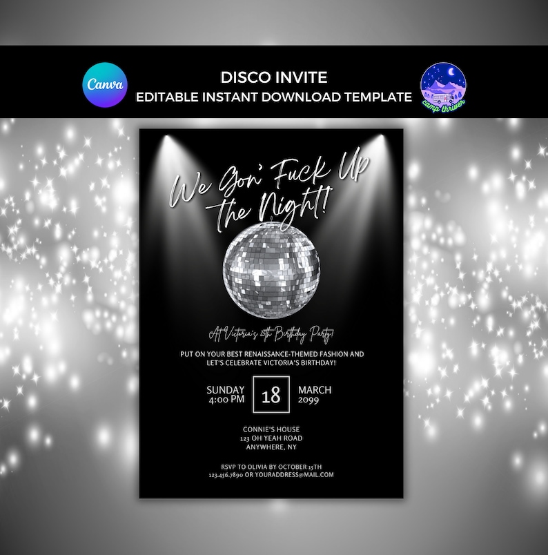 Renaissance Birthday Invitation, Hip Hop Birthday, Renaissance Birthday ...