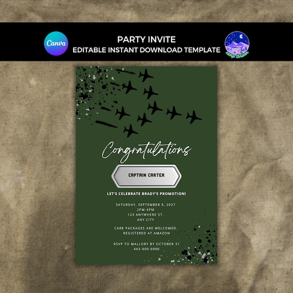 Military Promotion Invitation - Etsy