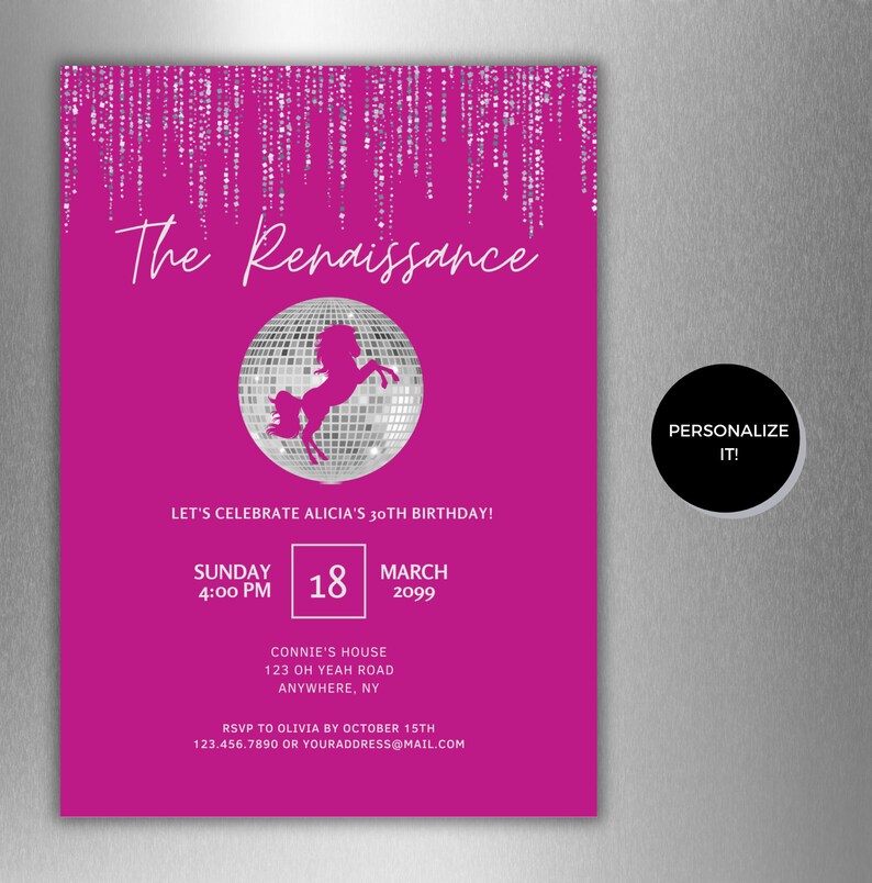 Renaissance Birthday Invitation, Hip Hop Birthday, Renaissance Birthday ...