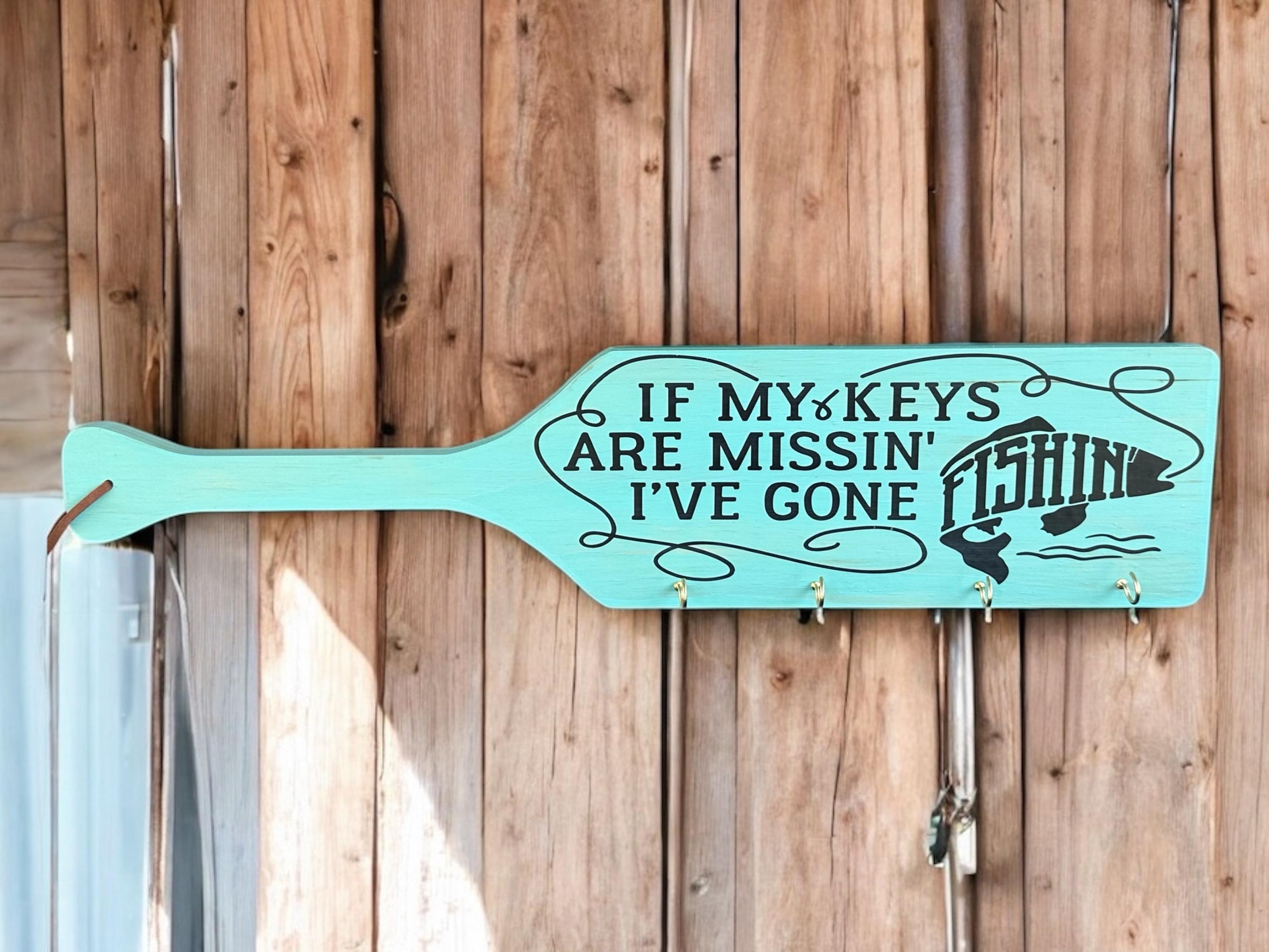 Handcrafted Fishing Key Rack: Rustic Wooden Cottage Decor - Etsy