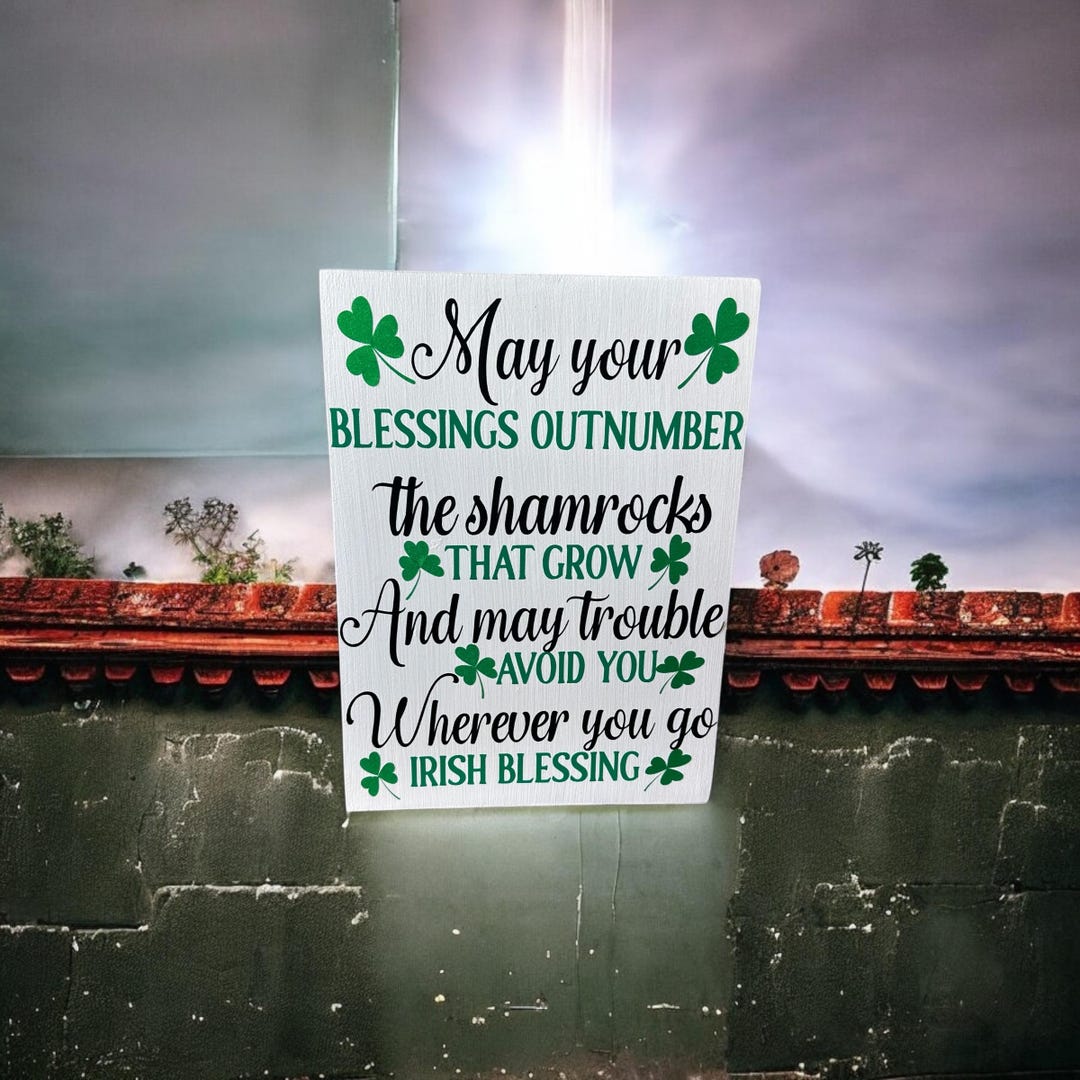 Irish Blessing Wall Art - Traditional Celtic Home Decor. Irish Prayer ...