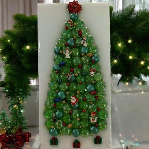 Glass Bead Christmas Tree. Christmas Tree Wall Decor, Shelf Sitter ...