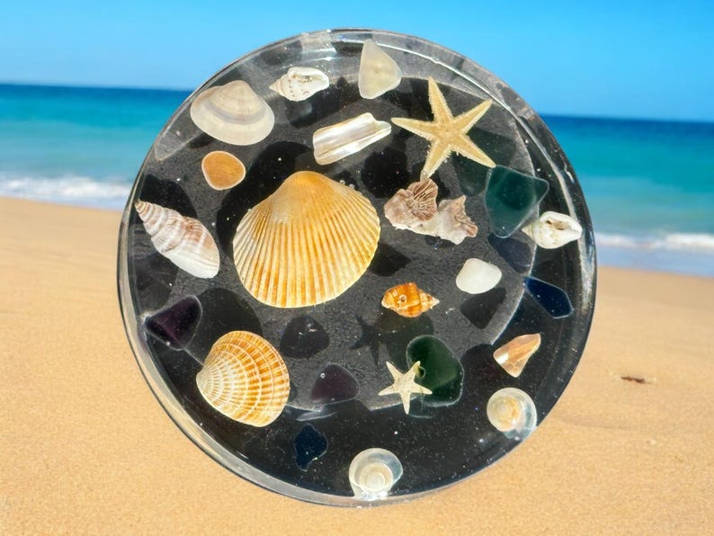 Natural Seashell Coasters for Beach Decor. Handmade With Shells From ...