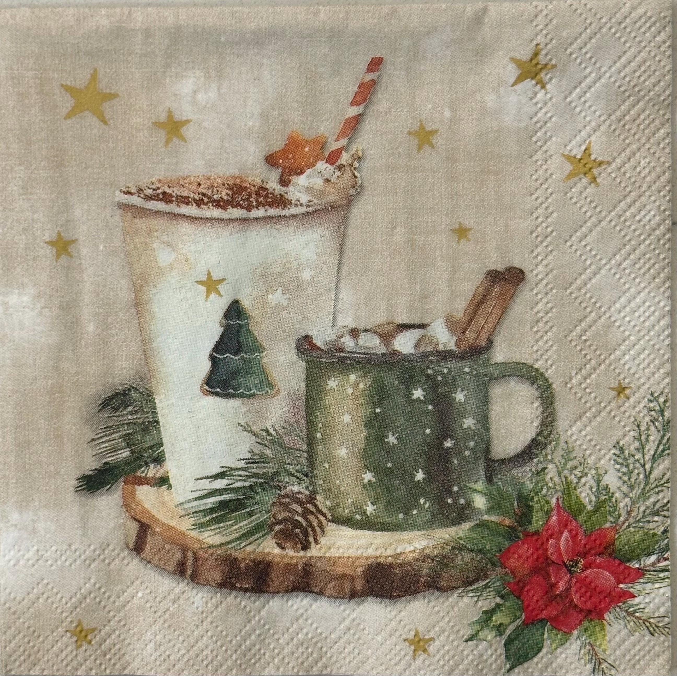Mix and Match Christmas Napkins for Decoupage, Snowmen, Gingerbread ...