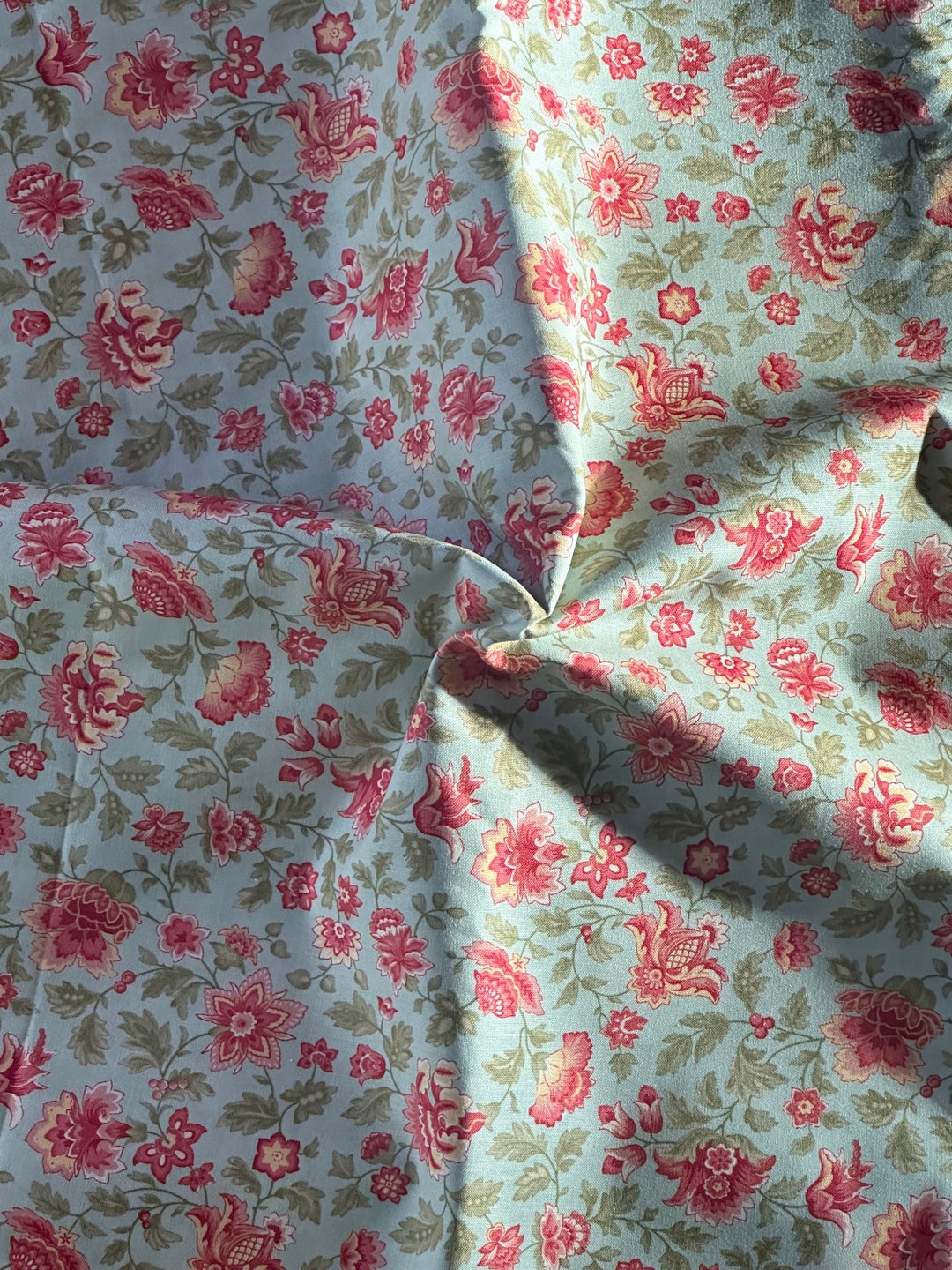 Porcelain Flourish Mist by 3 Sisters for Moda Fabrics, Out of Print, 1 ...