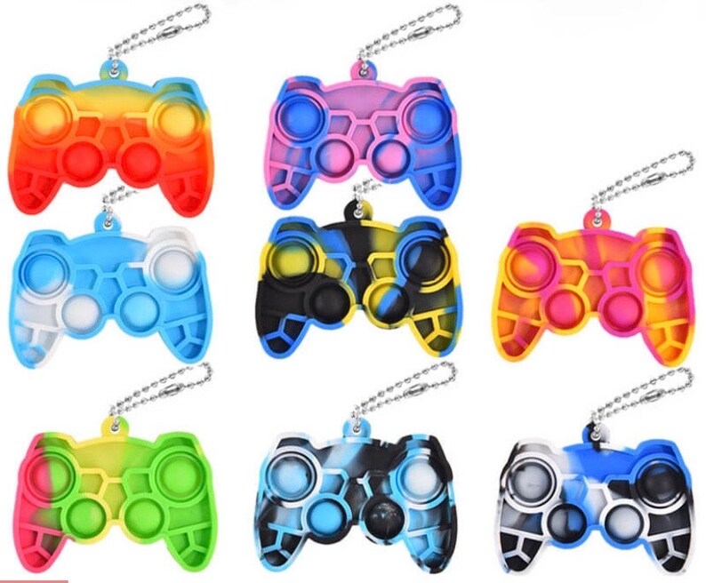 Controller Pop Fidget Toys Keychain Toy Bubble Relieve Anxiety Stress ...
