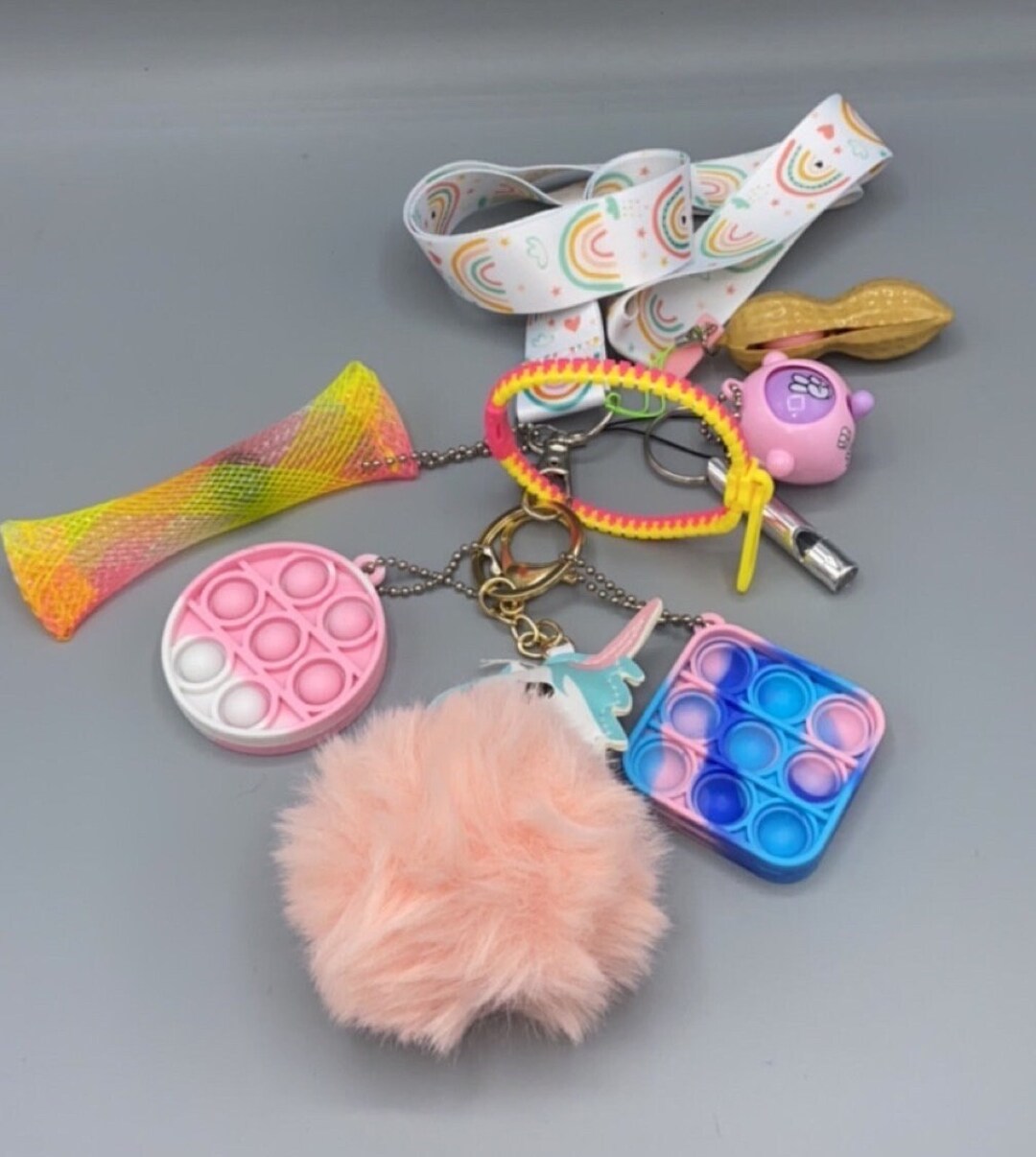 Unicorn Sensory Lanyard, Fidget Toys/ Sensory Toys, Anxiety/ Stress ...