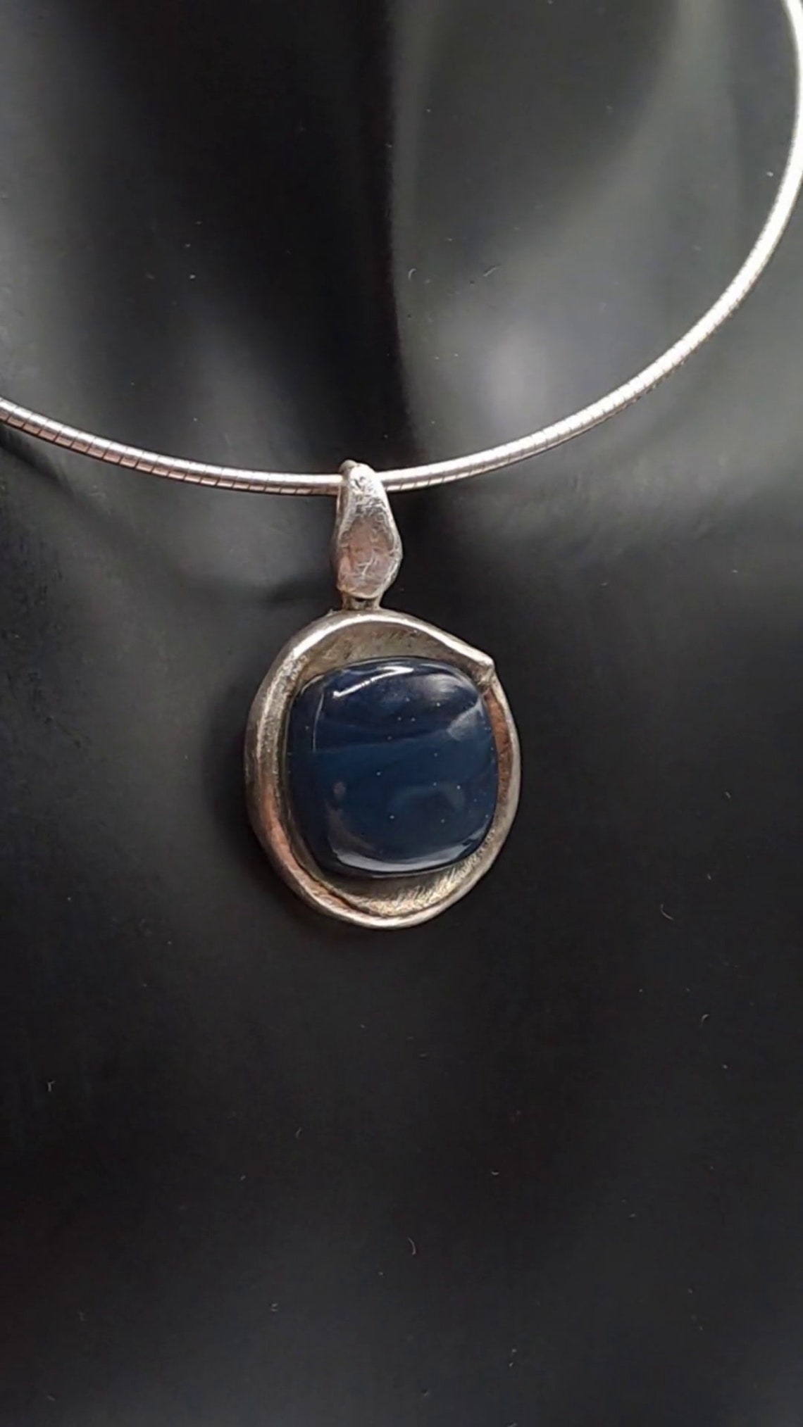 Unique Handmade Designer Pendant ''swedish Blue Freestyle ...