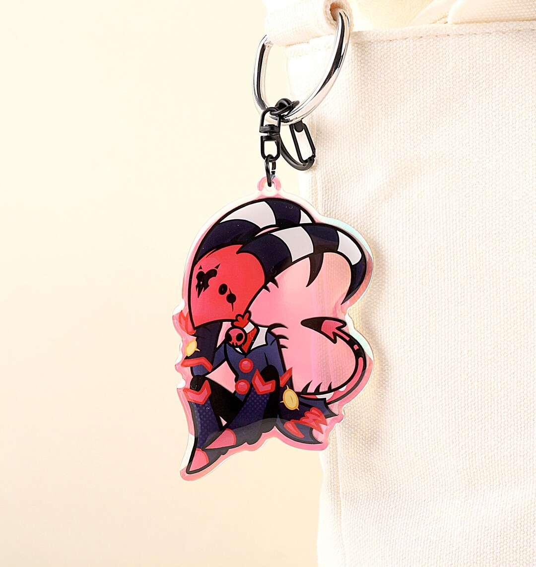 Helluva Boss Acrylic Epoxy Keychains Blitzo 3.5 Inch - Etsy