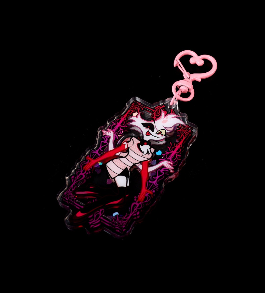 Hazbin Hotel Acrylic Epoxy Keychains Angel Dust Shaker Keychain 3.5 ...