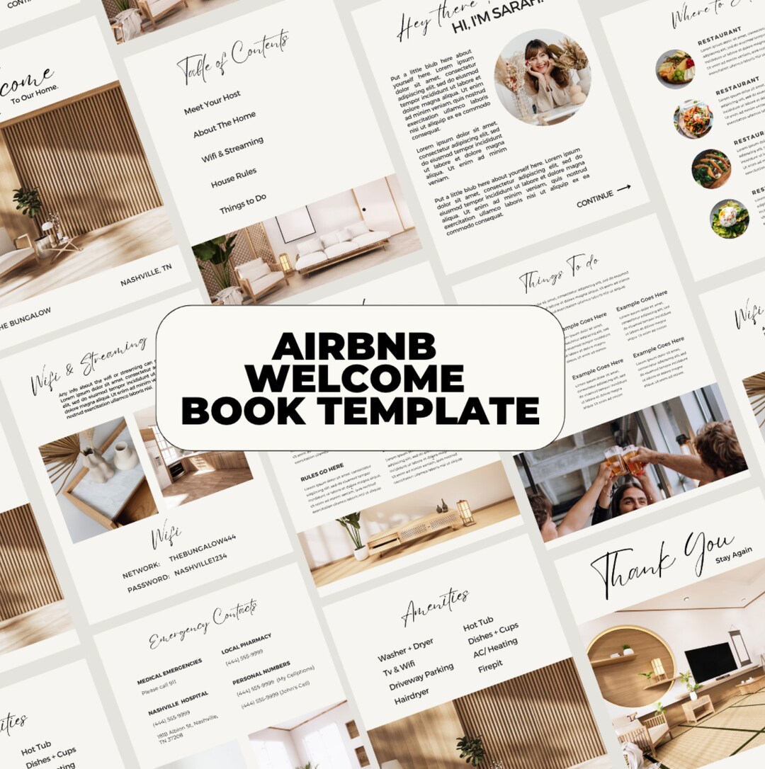 PLR Airbnb Welcome Book Template: Airbnb Template W/ Resellers Rights ...