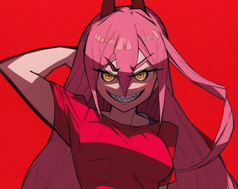 Makima Fine Art Print // CSM Poster // Wall Art - Etsy