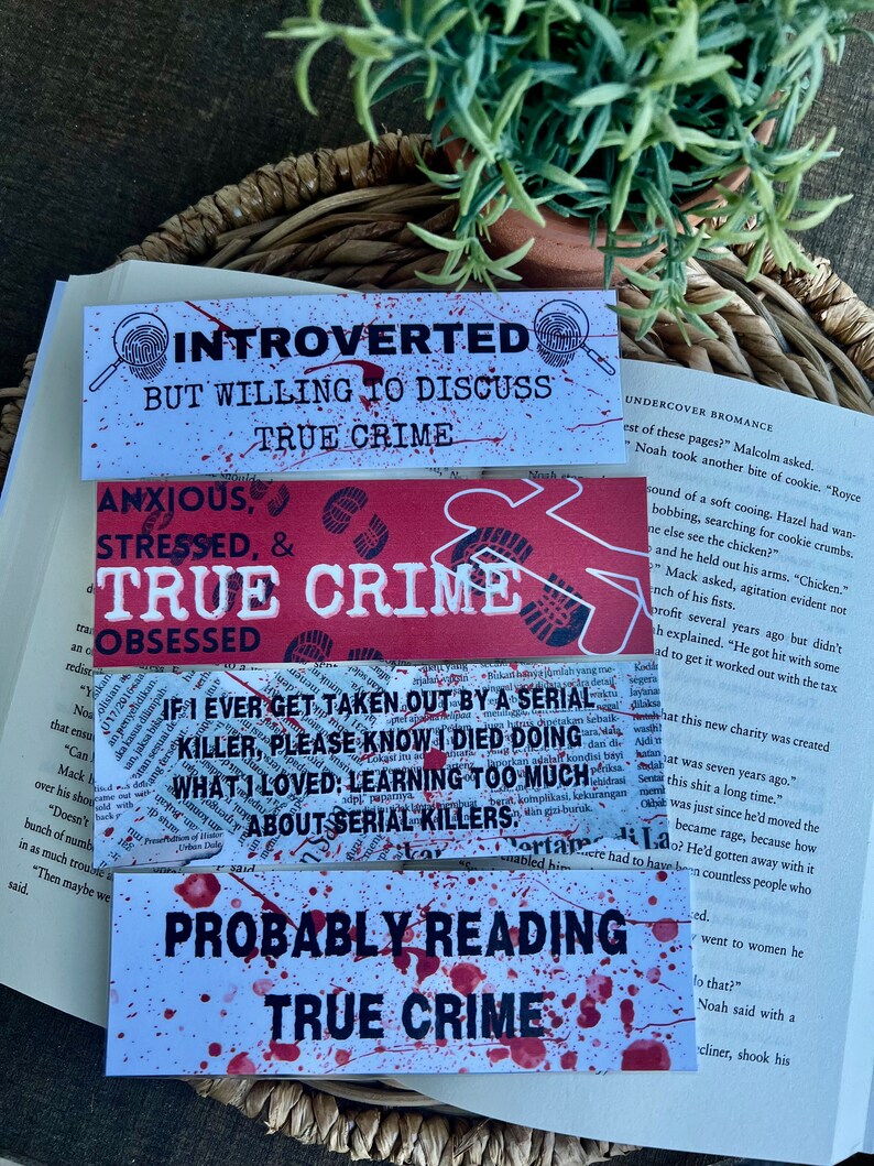 True Crime Bookmarks | True Crime Junkie - Etsy