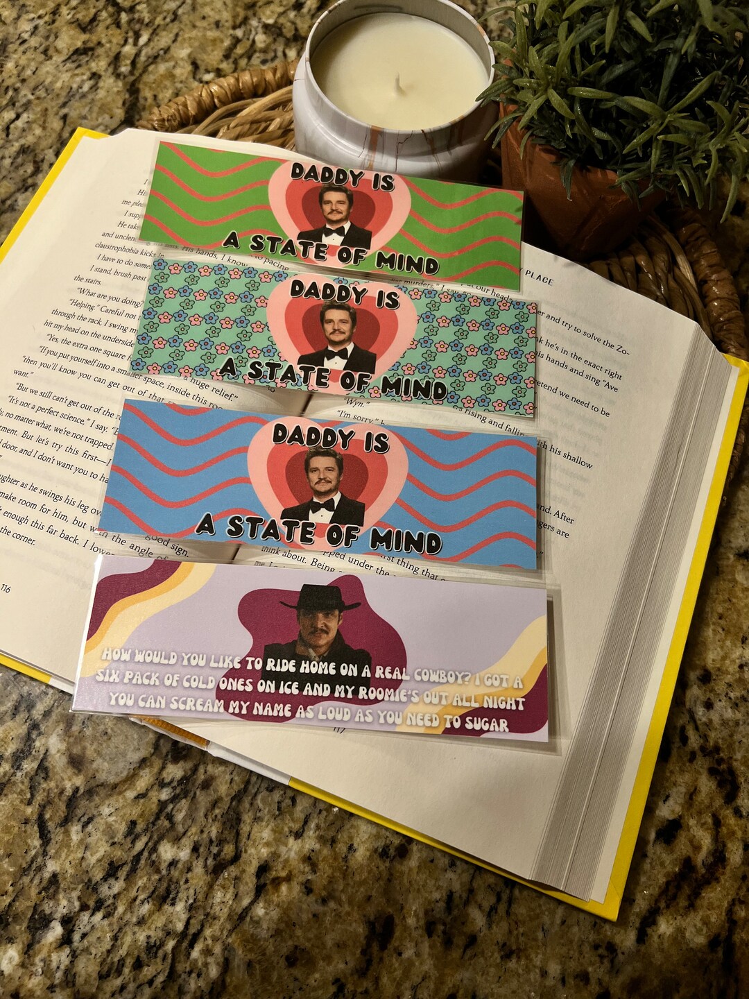 Pedro Pascal Bookmarks Daddy is a State of Mind - Etsy