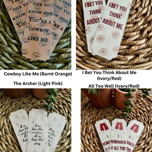 Lyric Bookmarks - Etsy