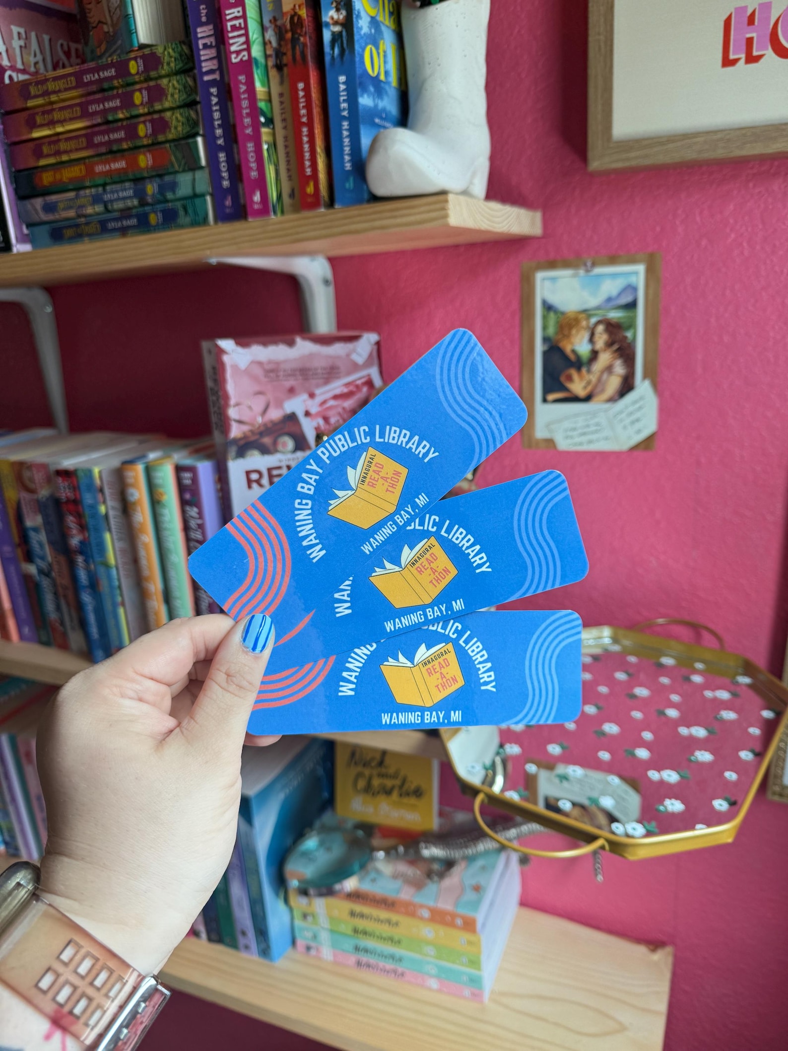 Waning Bay Michigan Public Library Read-a-thon Bookmark | Funny Story ...