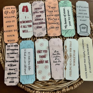 Lyric Bookmarks - Etsy