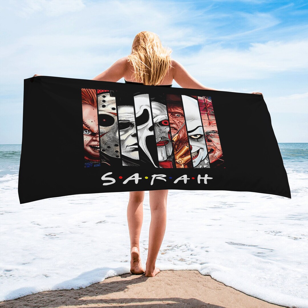 Friends Beach Towel, Custom Beach Towel, Horror Movie, Spooky Season ...