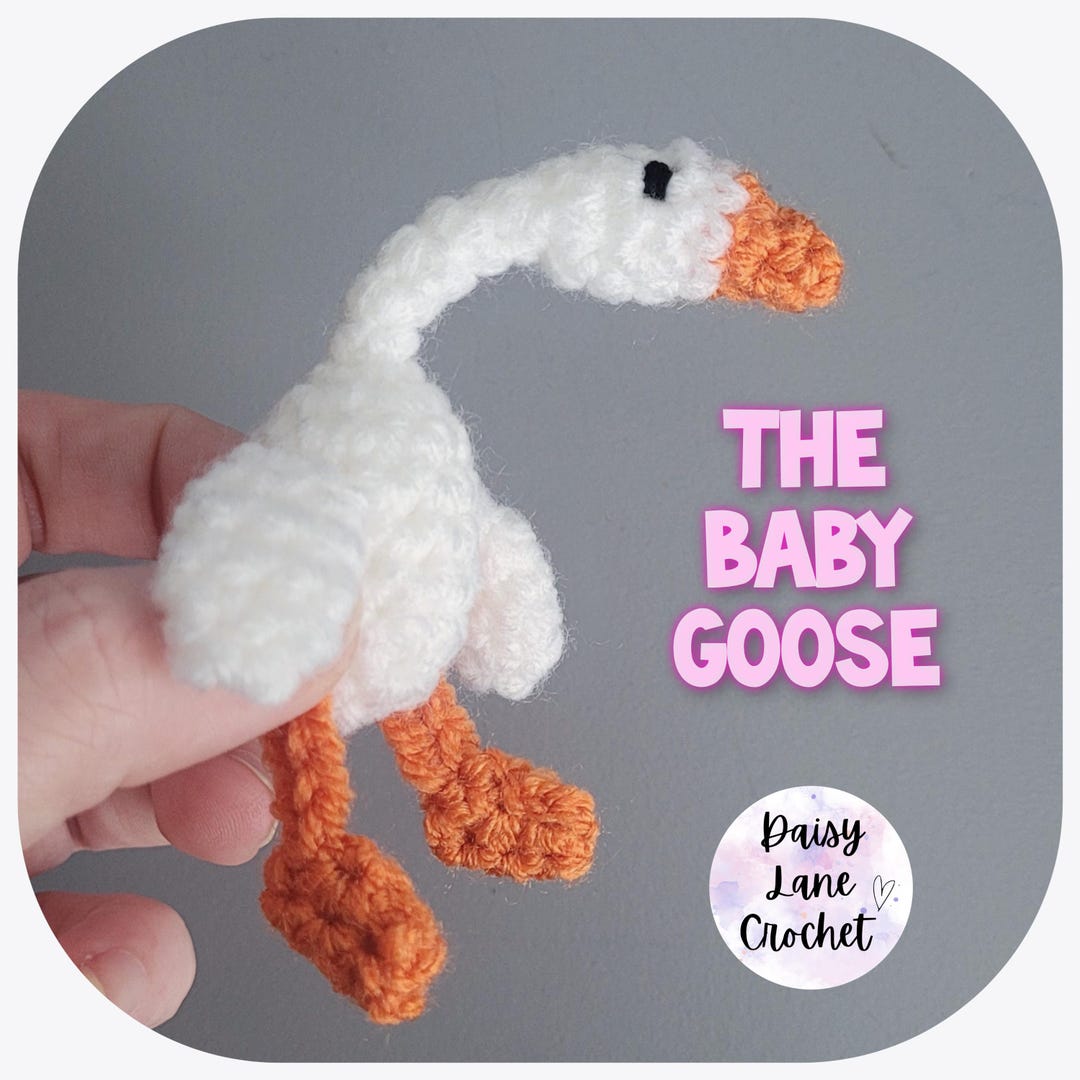 Baby Crochet Silly Goose Amigurumi Plush - Travel Buddy, Desk Mascot ...