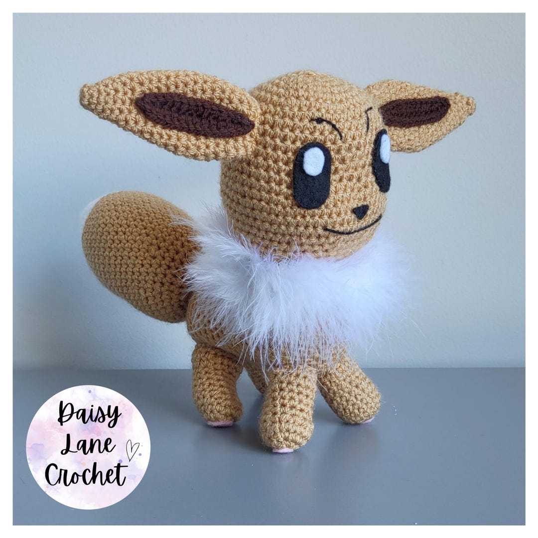 Crochet Eevee Pokemon Plushie Handmade to Order - Etsy
