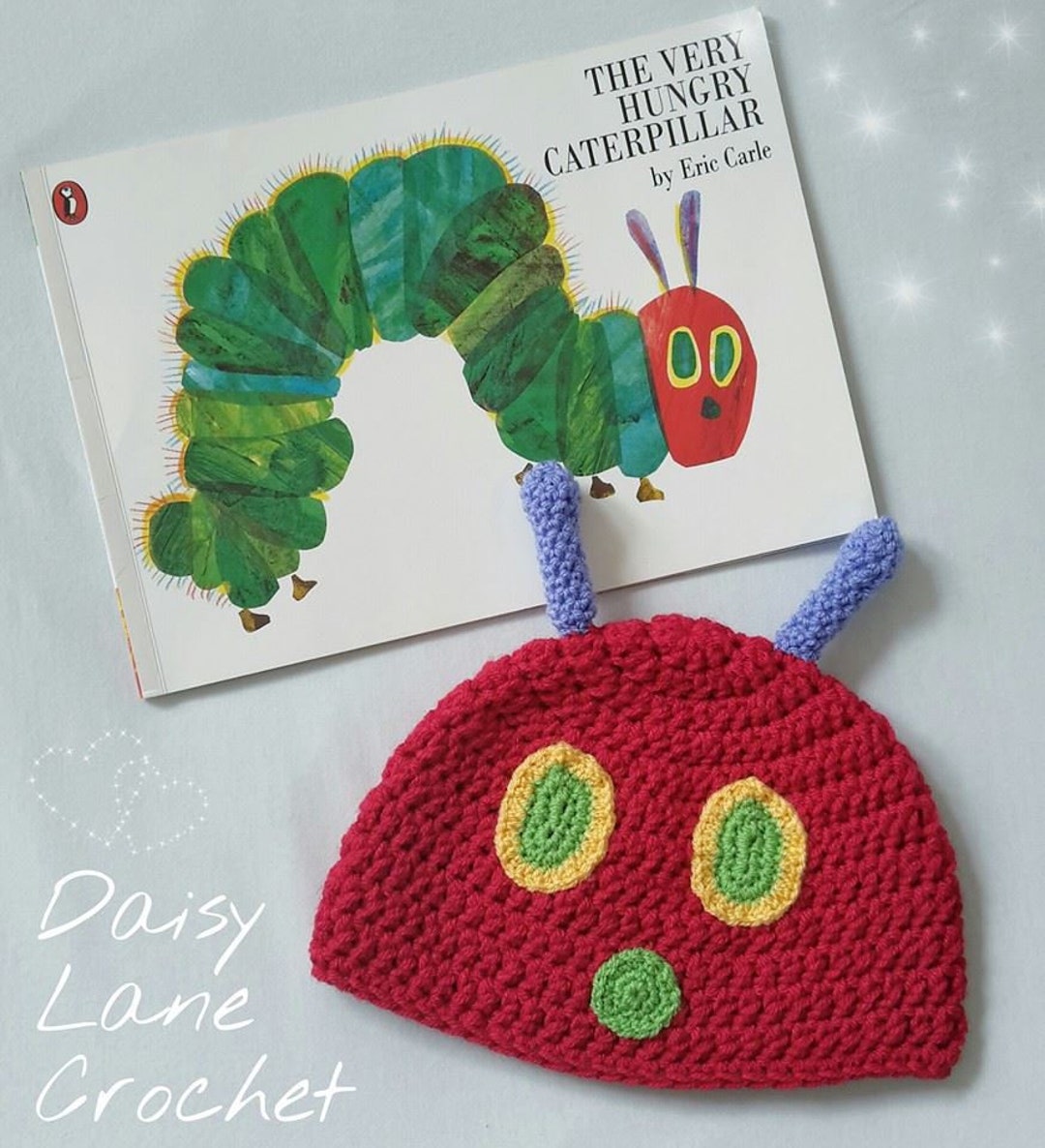 The Very Hungry Caterpillar Crochet Hat - Baby, Kids and Adult Sizes ...