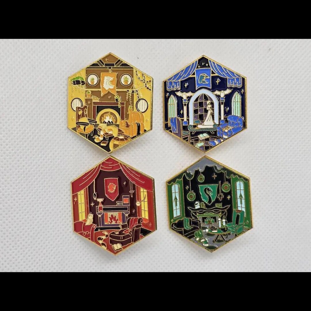 Wizard House Alloy Pin Badges (various Colours) - Etsy