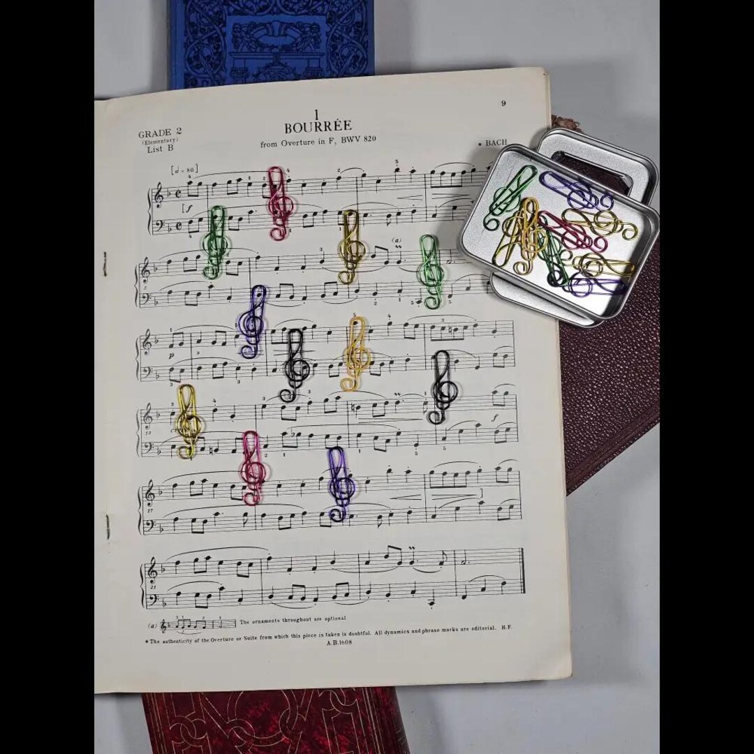 20 Treble Clef Musical Note Paper Clips in a Tin. - Etsy