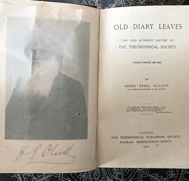 Old Diary Leaves by Henry Steel Olcott | 1910 Fourth Series Antique ...