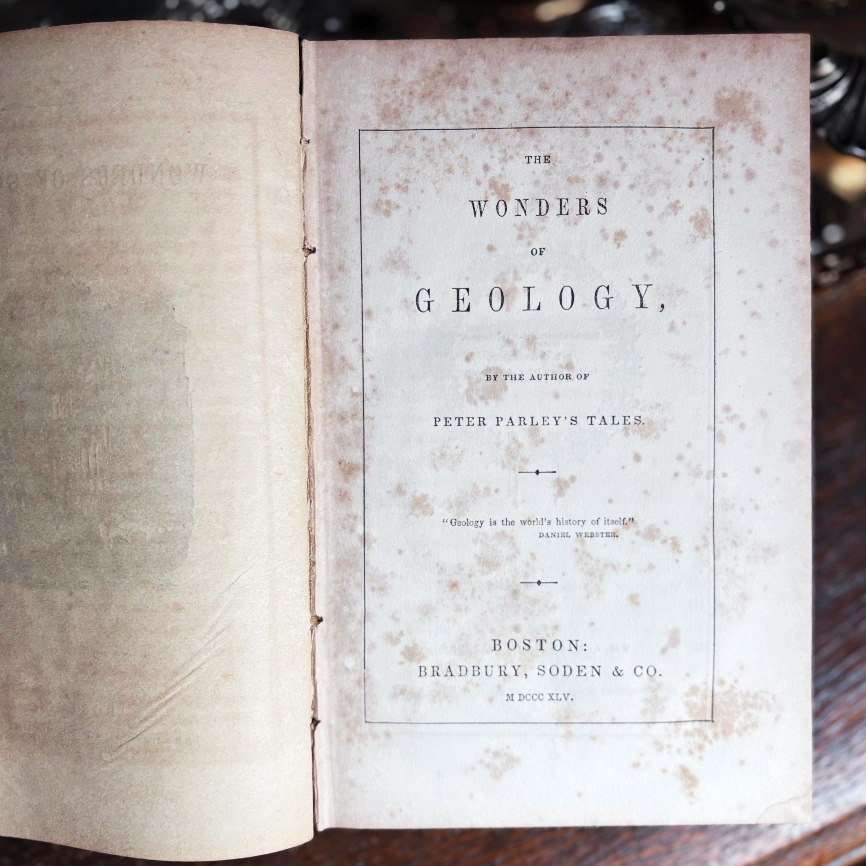 Wonders of Geology | 1844 Illustrated Hardcover Antique Book - Etsy