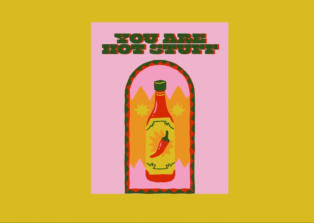 You Are Hot Stuff Hot Sauce Poster Red Chilli Digital Download - Etsy