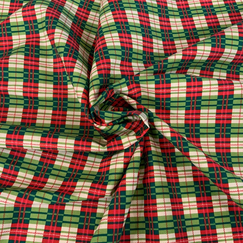 Red Green Fabric - Etsy