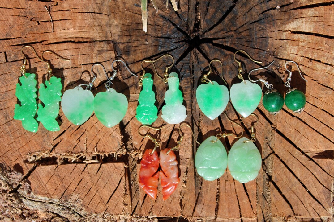 Authentic Jade Earing's - Etsy