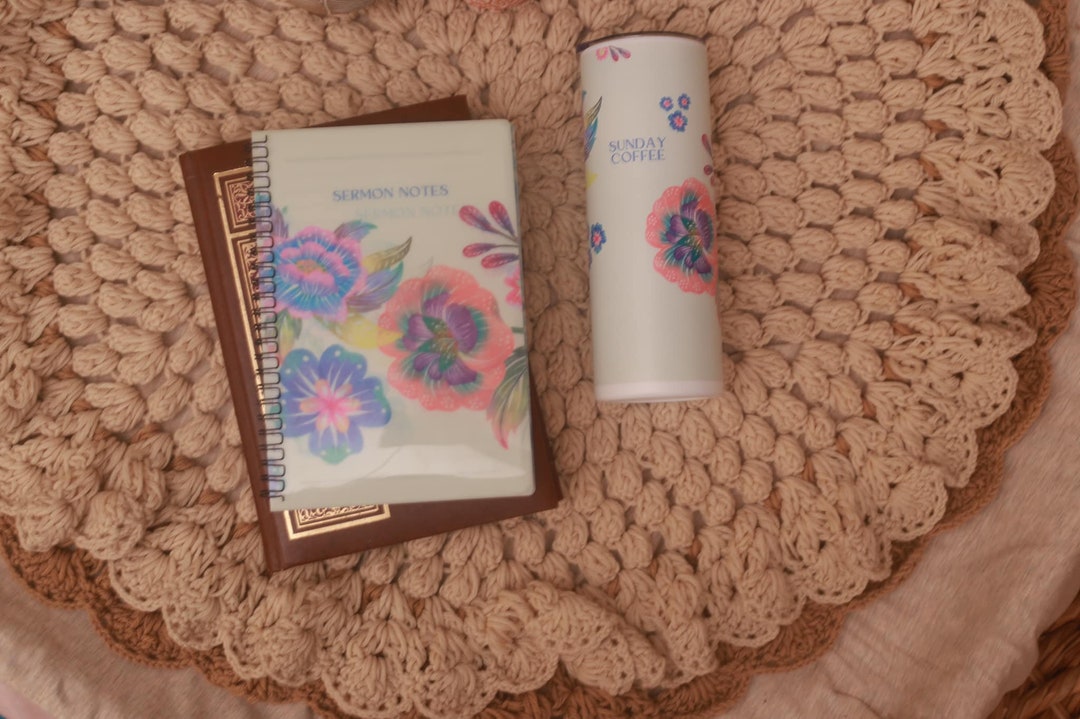 Happy Flower Sermon Notes and Tumbler Set - Etsy