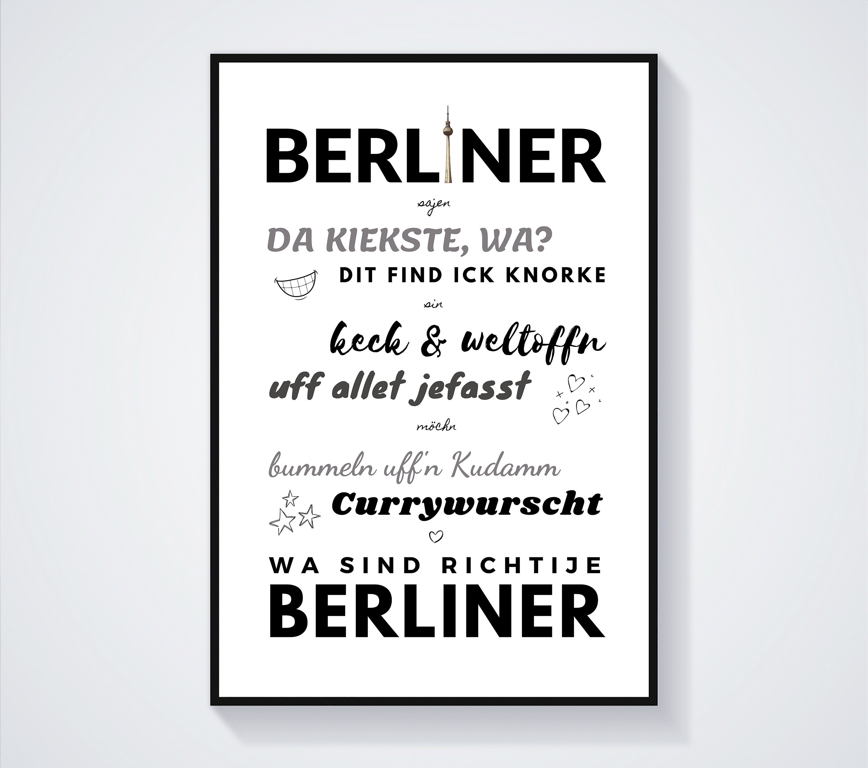 Berlin Slogan Poster - Etsy