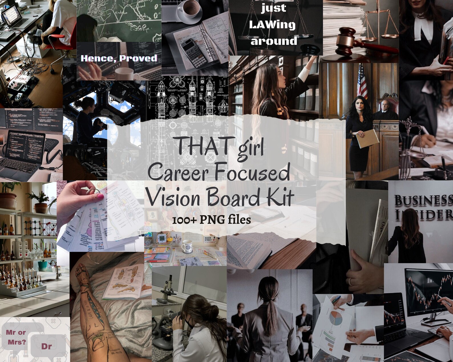 THAT Girl Career Focused Vision Board Kit - Etsy