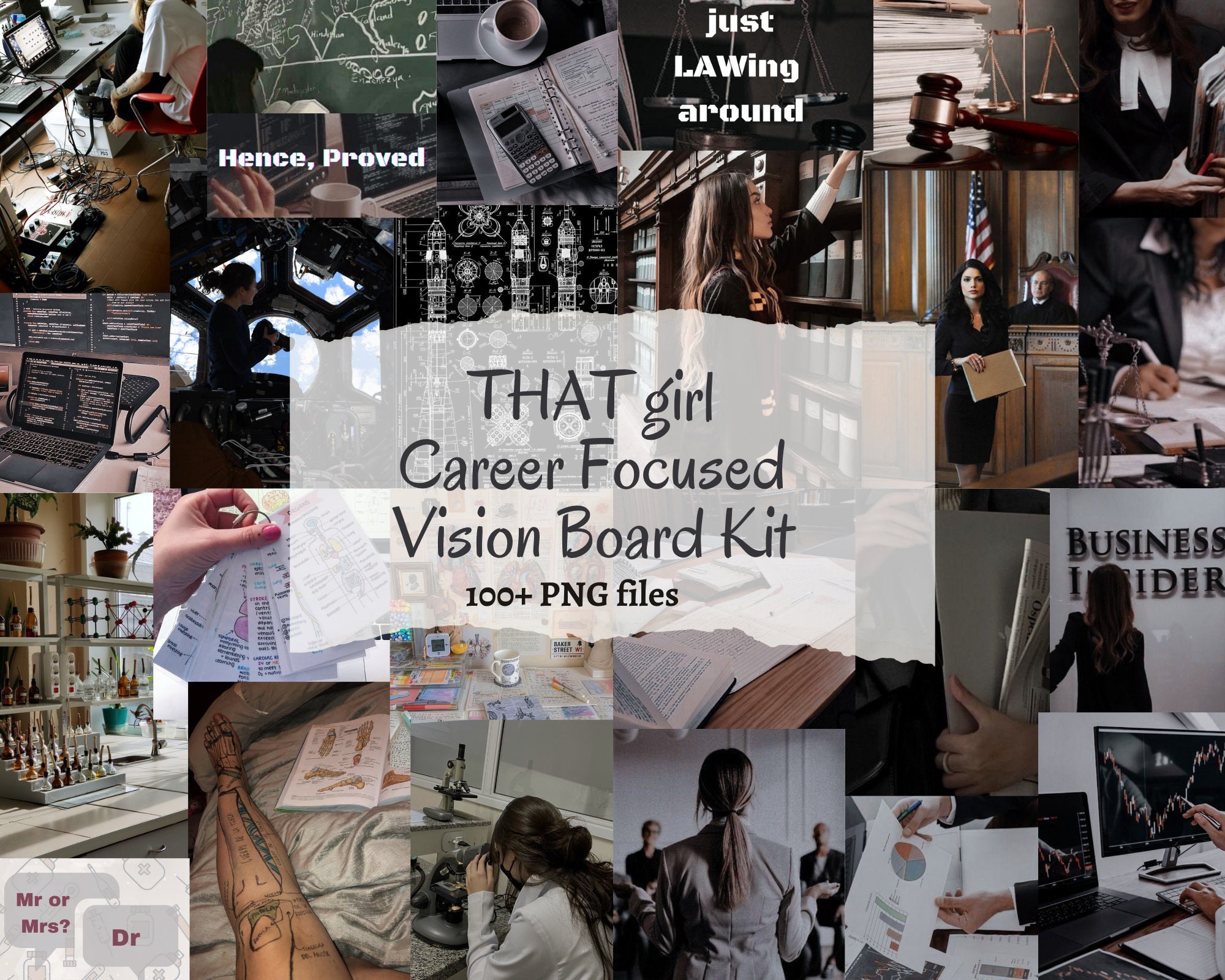 THAT Girl Career Focused Vision Board Kit - Etsy