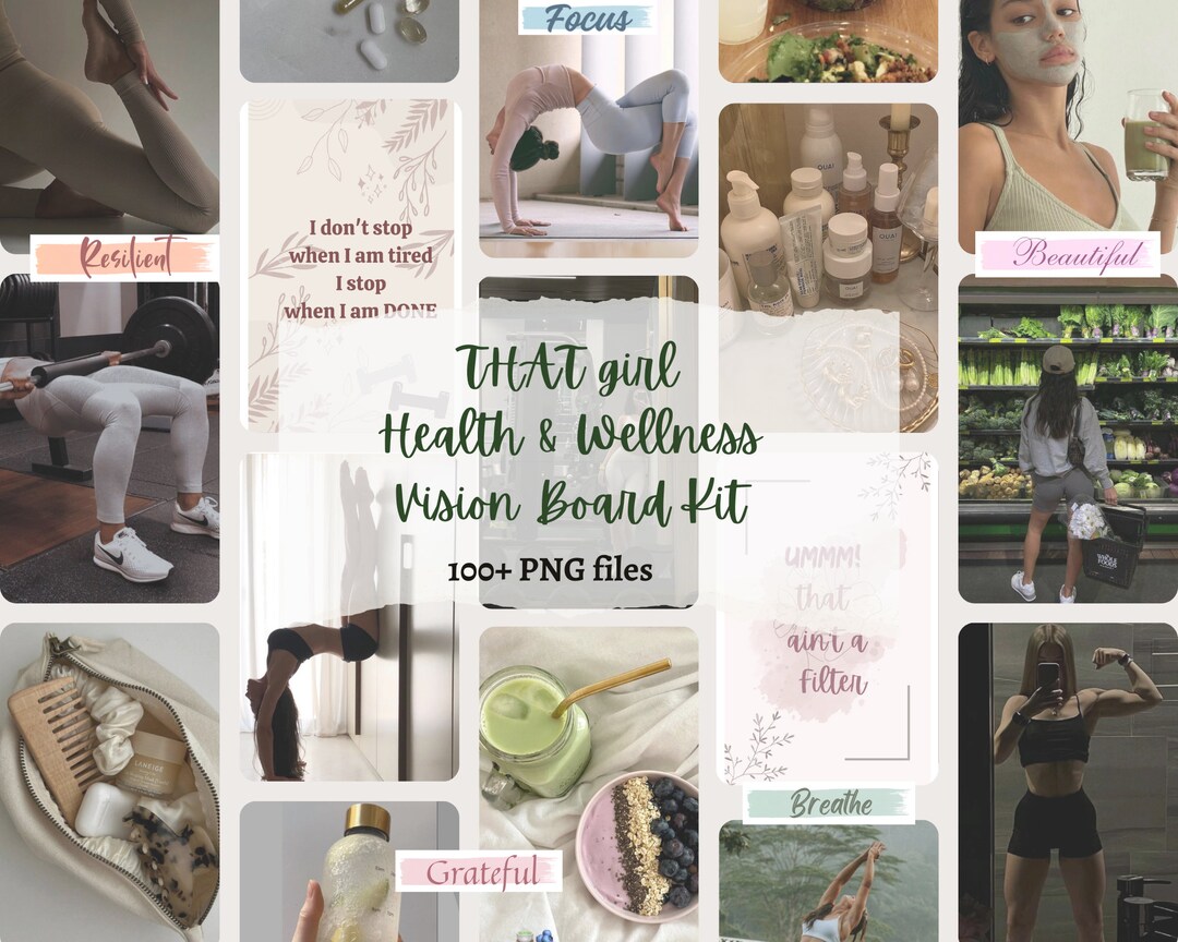THAT Girl (health & Wellness) Vision Board Kit - Etsy