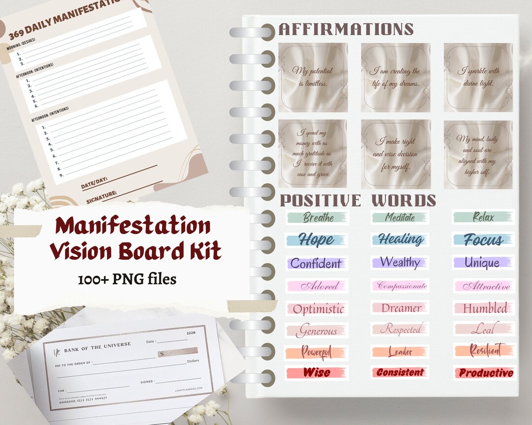Manifestation Tools Vision Board Kit - Etsy