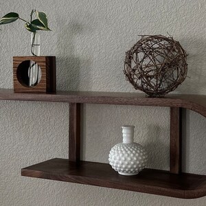 Half Curved Floating Shelf (mid Century Modern Style) - Etsy