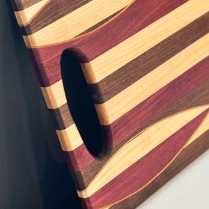 Curved Inlay Pattern Cutting Board - Etsy