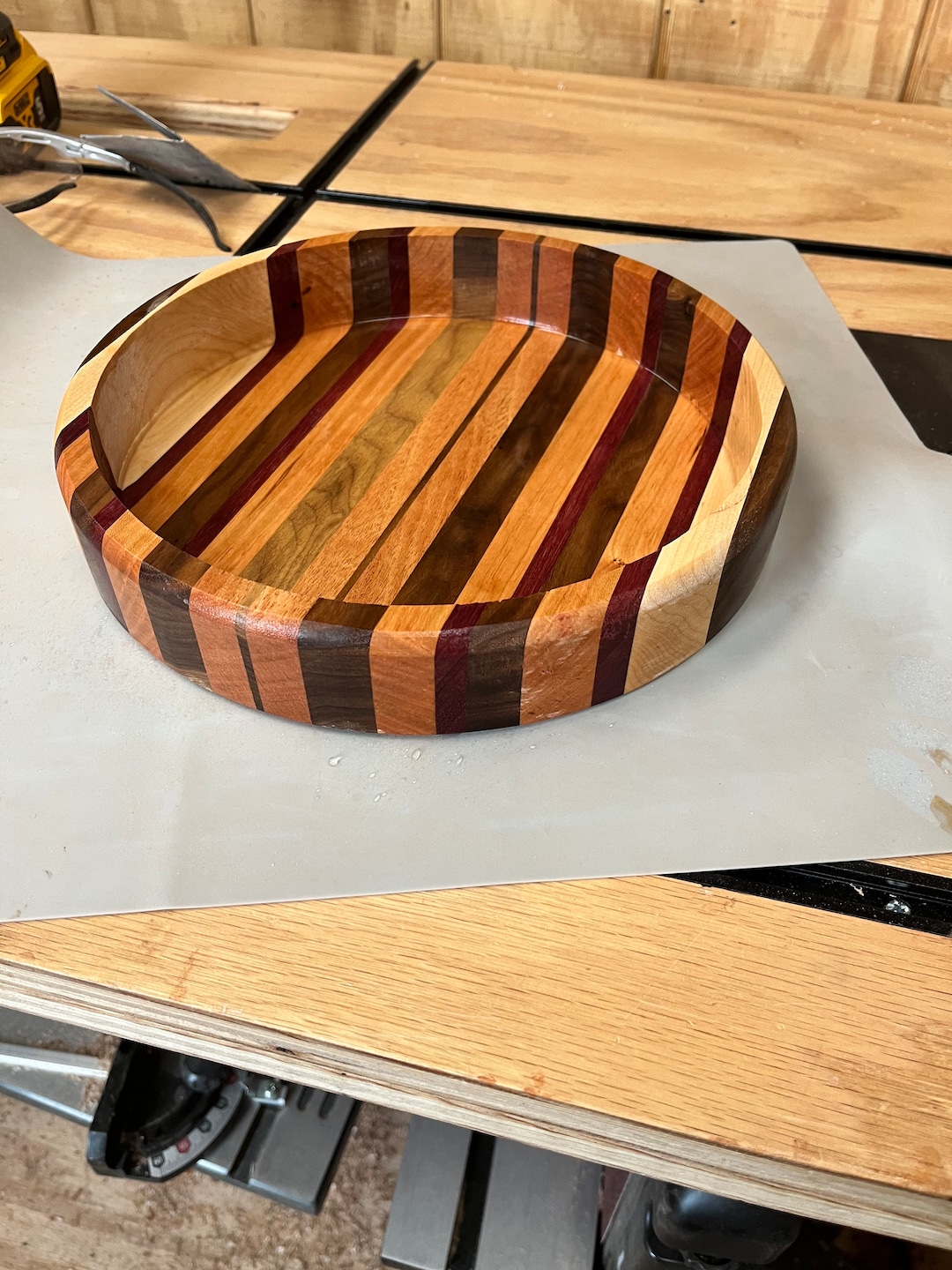 Striped Wood Bowl - Etsy