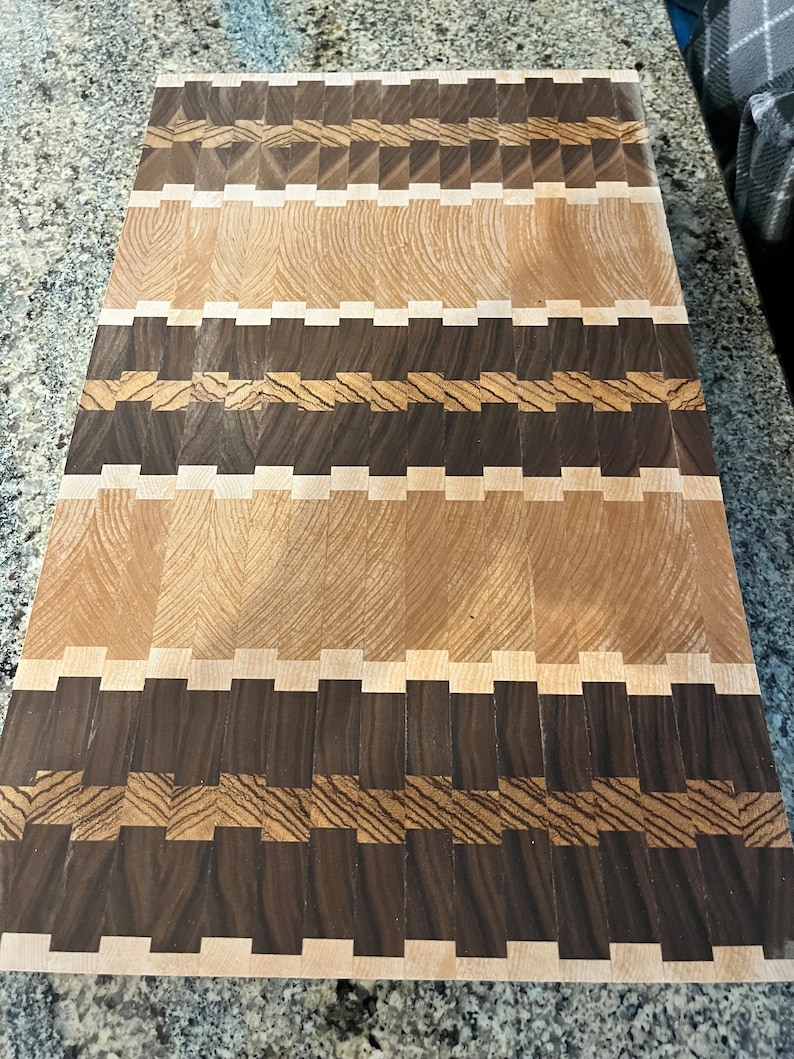 End Grain Cutting Board Offset Design - Etsy